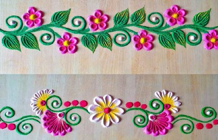 Side Rangoli Design for Festival: Festive Touch to Your Home